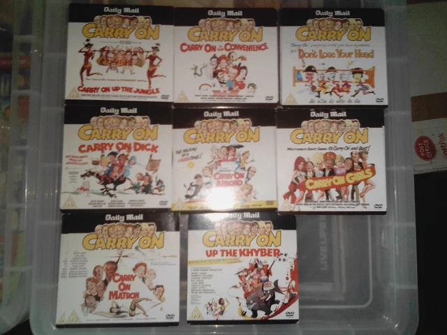 DAILY MAIL 8 Carry On Film Dvd Lot Promotion Daily Mail Dvds £4.00 ...