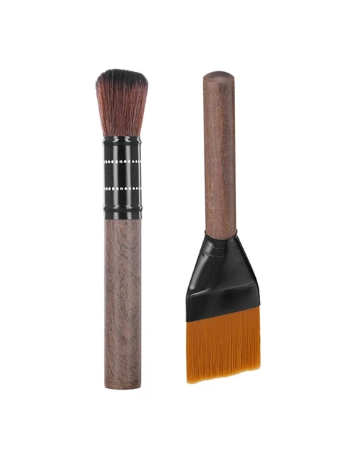 COFFEE MACHINE ESSENTIALS Dual Pack of Practical Cleaning Brushes Built ...