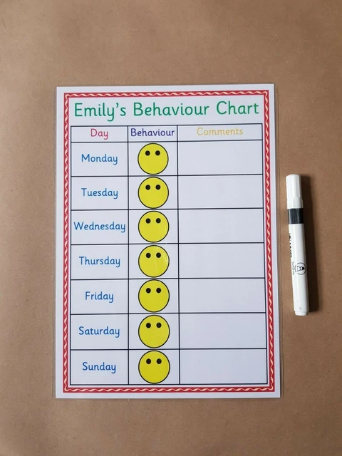 WEEKLY BEHAVIOUR CHART, Reward Chart, SEN, EYFS, pre school, KS1 ...