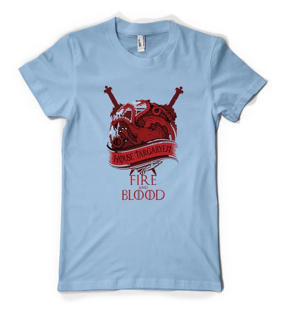 HOUSE OF TARGARYEN Fire And Blood GOT Dragon Personalised Unisex Adult ...