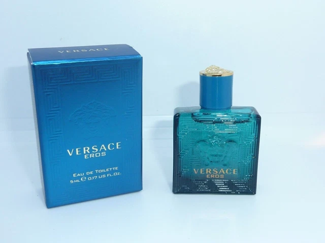 MINIATURE DE PARFUM VERSACE EROS EAU DE TOILETTE POUR HOM 5ml PLEINE ...