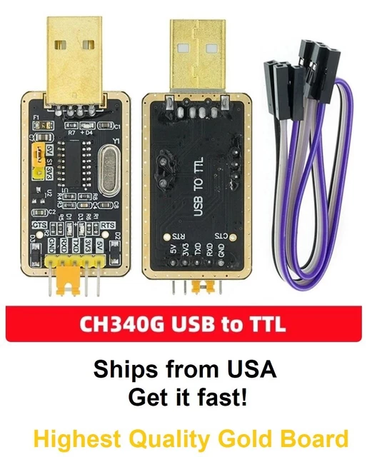 CH340G USB TO TTL UART Module Serial Converter STC 5V 3.3V - US SHIP $9 ...