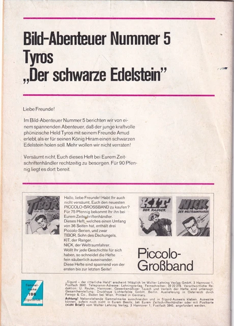 SIGURD GROSSBAND 186 Wäscher original Lehning Verlag EUR 4,50 - PicClick DE