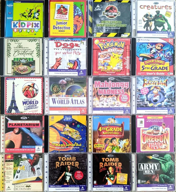 LOT OF 20 PC Computer Games Discs, CD-ROMs Great Condition - FREE ...
