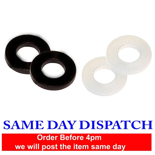 NYLON WASHERS FORM A Black and White Finish M3 M4 M5 M6 M8 M10 M12 M16 M20 £3.95 - PicClick UK