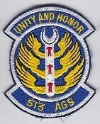 PATCH USAF PATCH Airlift USAFE 513 TAW RAF Mildenhall AGS Acft Gen Sq ...