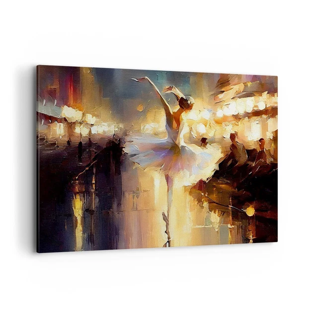 CUADRO SOBRE LIENZO 120x80cm Cuadros Pared Bailarina Bailar Color Al ...