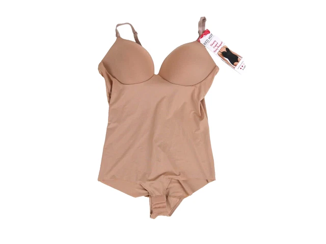 SPANX ASSETS RED Hot Label Shaping Cupped Panty Bodysuit L NEW Neutral ...