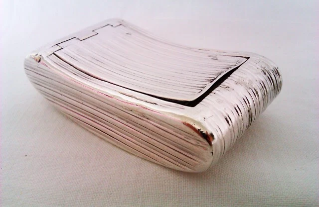 RARE & BEAUTIFUL Solid Silver Curved Georgian Snuff Box John Shaw 1824 ...