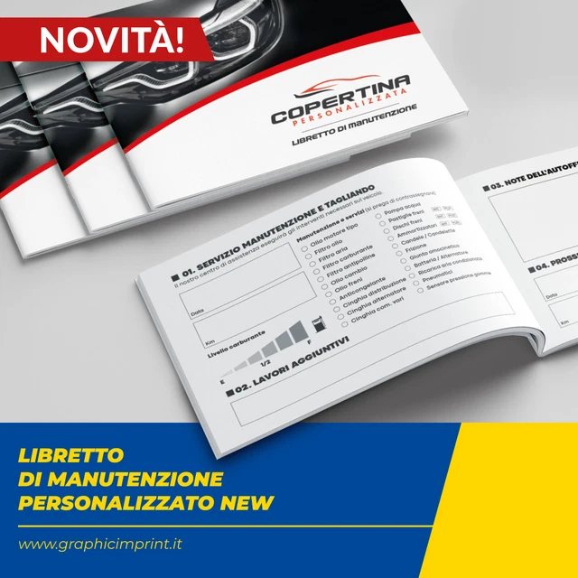 SCHEDA LIBRETTO DI Manutenzione Tagliando per Auto e Moto Officina ...