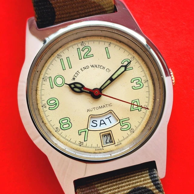 WEST END WATCH Co West End Watch Co Watch Day Date Military ETA 2836-2 ...