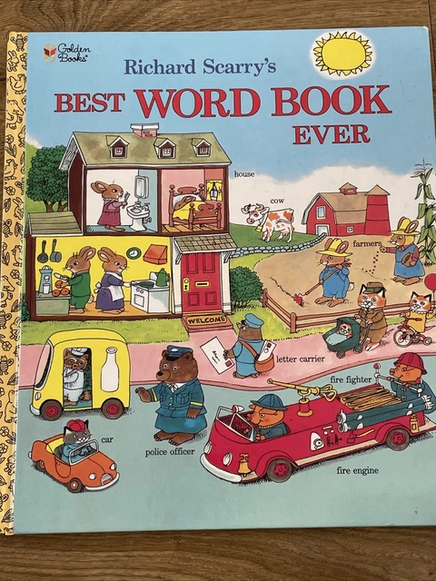 RICHARD SCARRYS BEST WORD BOOK EVER GIANT GOLDEN BOOK Hc 1991 £5.99 ...