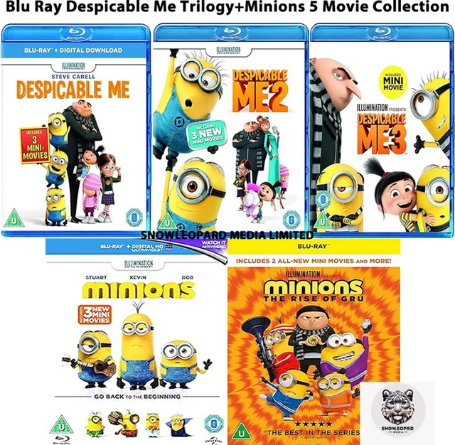 BLU RAY DESPICABLE Me Trilogy+Minions 5 Movie Collection dispecable ...