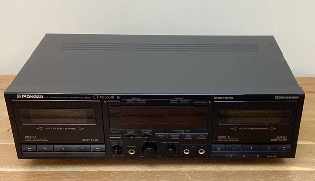 PIONEER CT-W650R TWIN Dual Cassette Recorder Deck Black Mint WA £21.50 - PicClick UK