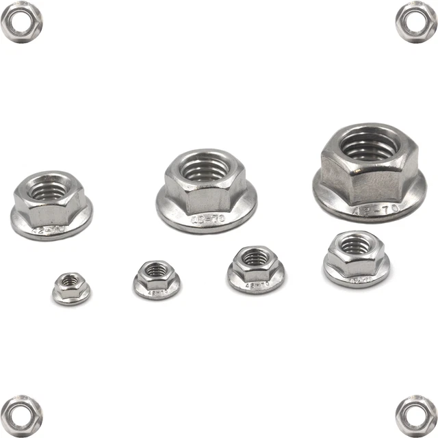 SPERRZAHNMUTTER FLANSCHMUTTER EDELSTAHL A2 M3 M4 M5 M6 M8 M10 M12 V2A ...