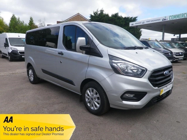 FORD TOURNEO CUSTOM 320 TREND 9 SEATER ZETEC LWB Silver Manual Diesel ...