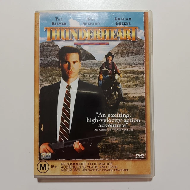 THUNDERHEART DVD REGION 4 (1992 Movie) Val Kilmer/Sam Shepard RARE EUR ...