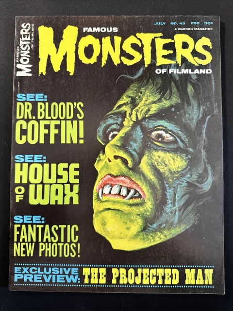 FAMOUS MONSTERS OF Filmland #45 Warren Horror Magazine 1967 âge d ...