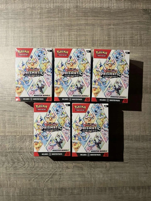 POKÉMON TCG: SCARLET & Violet-Prismatic Evolutions Booster Bundle 6 Packs (x5) £284.99 - PicClick UK