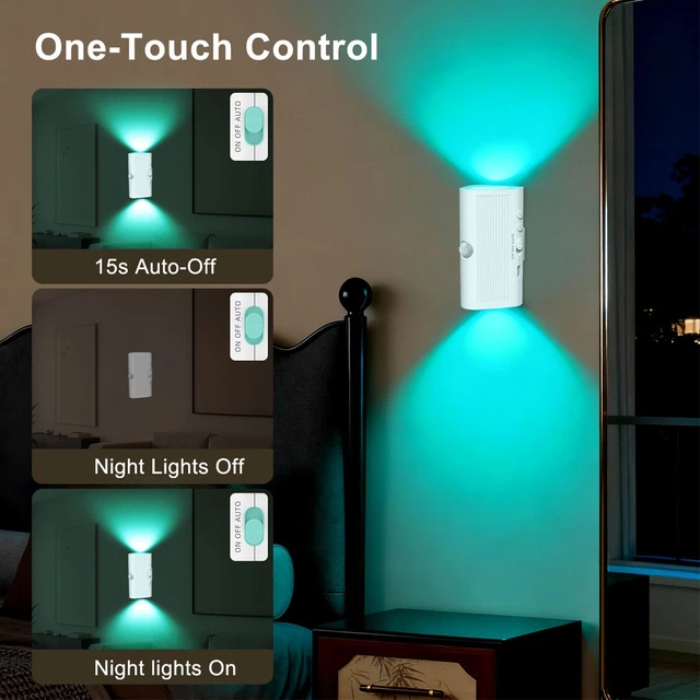 MAGNETIC RECHARGEABLE LED Smart RGB Gradient Motion Sensor Ambient ...