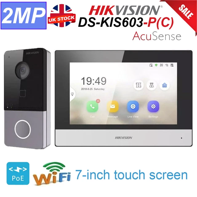 HIKVISION IP VIDEO Intercom Kit DS-KIS603-P(C) WIFI POE Doorbell Door Station UK £202.80 ...