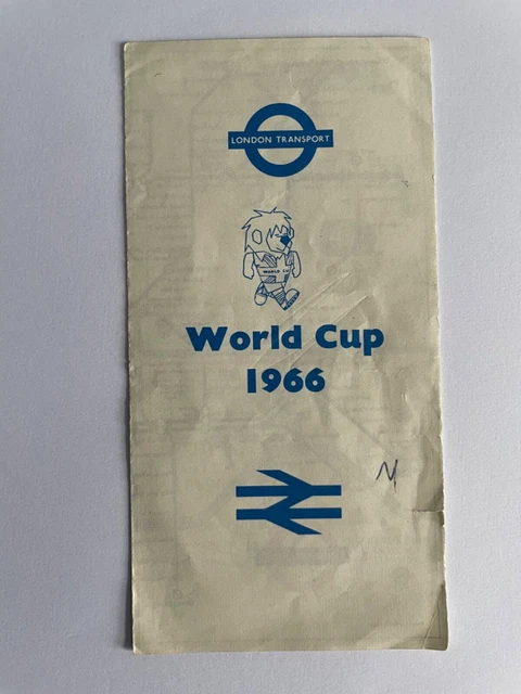 RARE WORLD CUP 1966 London Underground Pocket Map Wembley, Football £50 ...