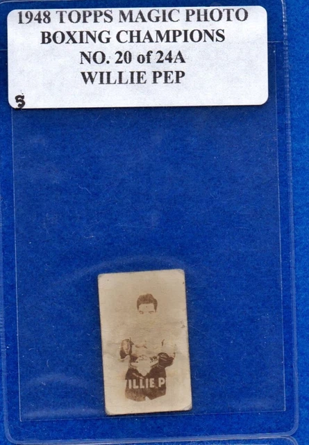 WILLIE PEP 1948 Topps Magic Photo Boxing #20A Boxer Vintage Card HOF ...