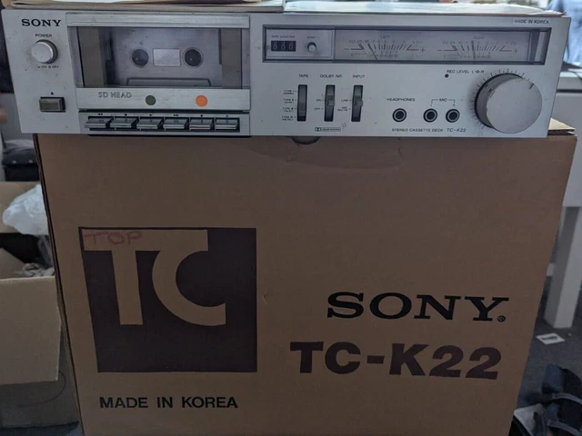 VINTAGE SONY TC-K22 Silver Stereo Cassette Deck £39.99 - PicClick UK