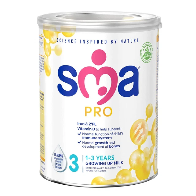 SMA PRO GROWING Up Baby Milk Powder Formula 1-3 Years 800G £18.75 ...