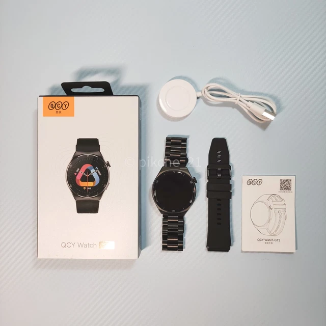 QCY SMART WATCH GT 2 46mm 1.43" AMOLED IPX7 Extra Strap - Excellent Condition £52.67 - PicClick UK
