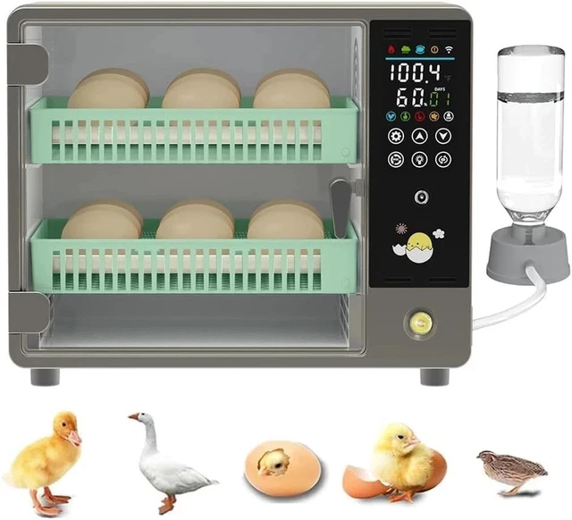 CHAOFLIGHT EGGS INCUBATOR 24 Poultry Egg Hatchery Brooder Automatic Egg ...