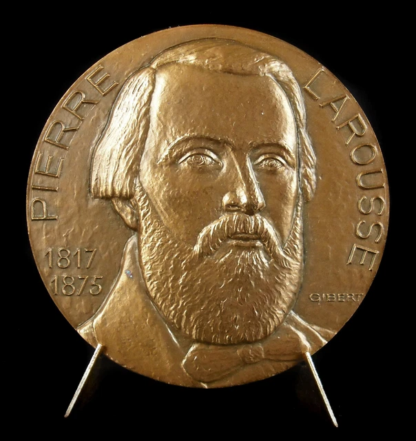 MEDAILLE PIERRE LAROUSSE Encyclopédiste dictionnaire petit 248 g 72 mm ...