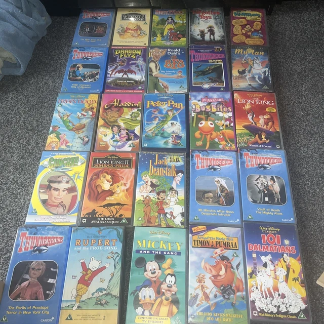 50X ANIMATION/CHILDREN’S VHS TAPES (THUNDERBIRDS, DISNEY, FAIRYTALE ...