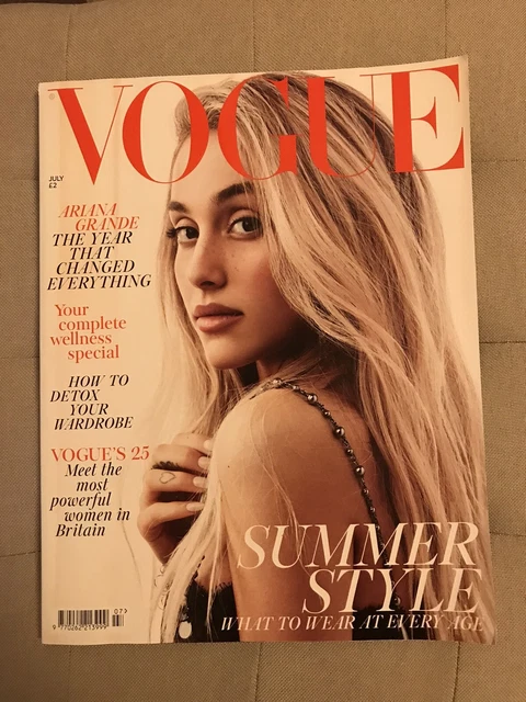 BRITISH/UK VOGUE JULY 2018 Magazine With Ariana Grande Cover £20.00 ...