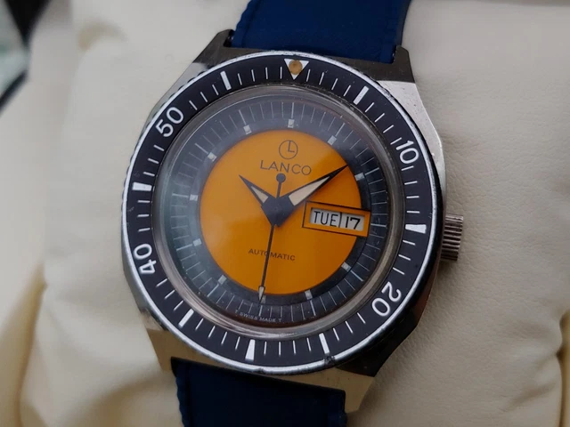 LANCO A60 VERY RARE AUTOMATIC SKIN DIVER VINTAGE YEARS 70s WATCH SWISS ... LANCO A60 VERY RARE AUTOMATIC SKIN DIVER VINTAGE YEARS 70s WATCH SWISS ...
