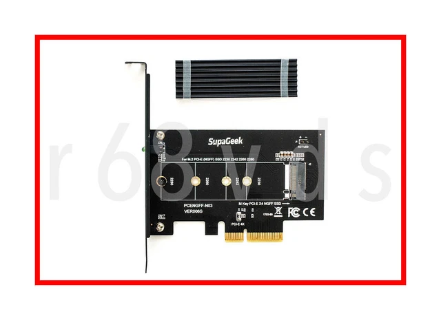 CARTE PCI M.2 adaptateur M2 NVME x4 avec dissipateur thermique SUPAGEEK ...