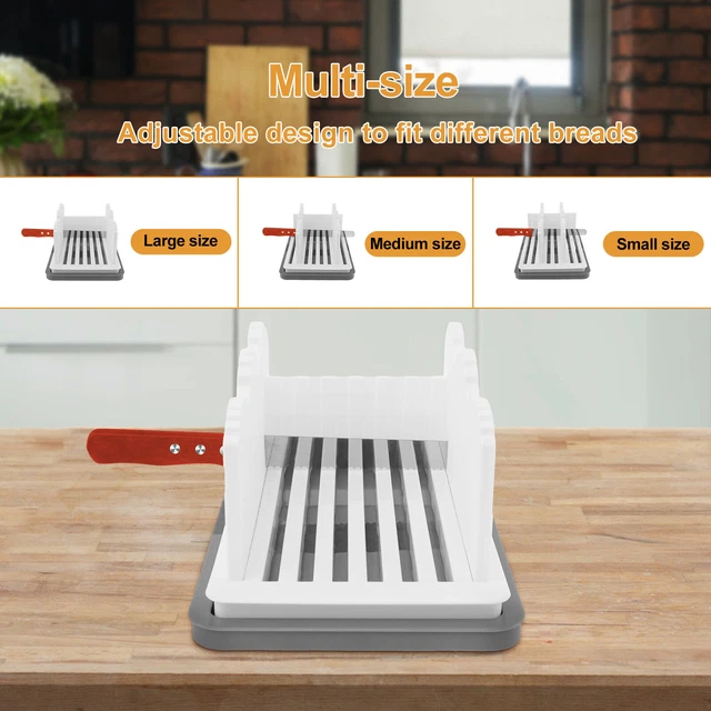 BREAD CUTTING GUIDE Plastic Homemade Bread Slicer Adjustable Width ...