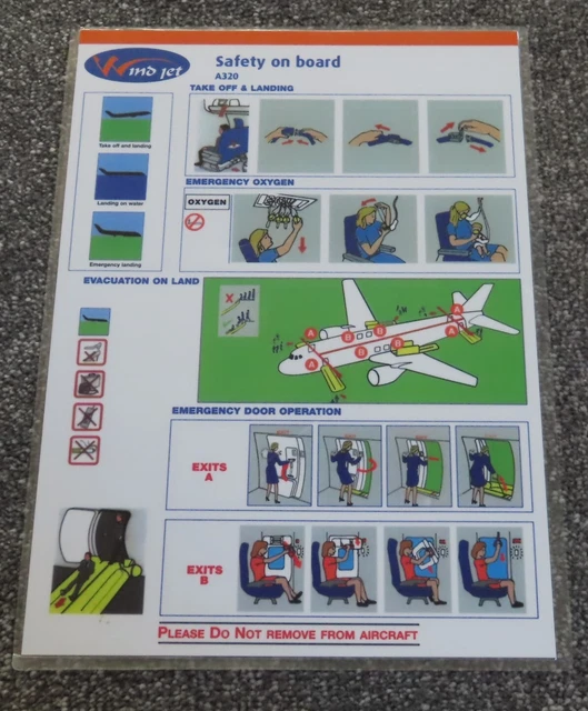 WIND JET AIRBUS A320 Airline Safety Card £3.84 - PicClick UK