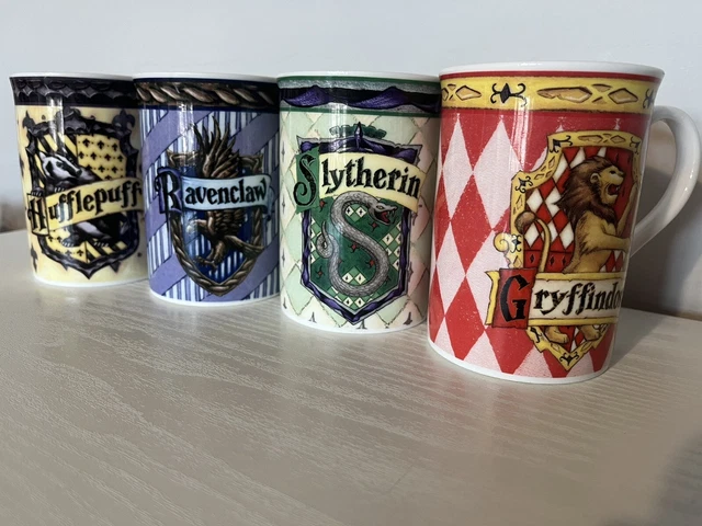 HARRY POTTER ROYAL Doulton Complete Set Of School Houses Coffee Tea Mug ...