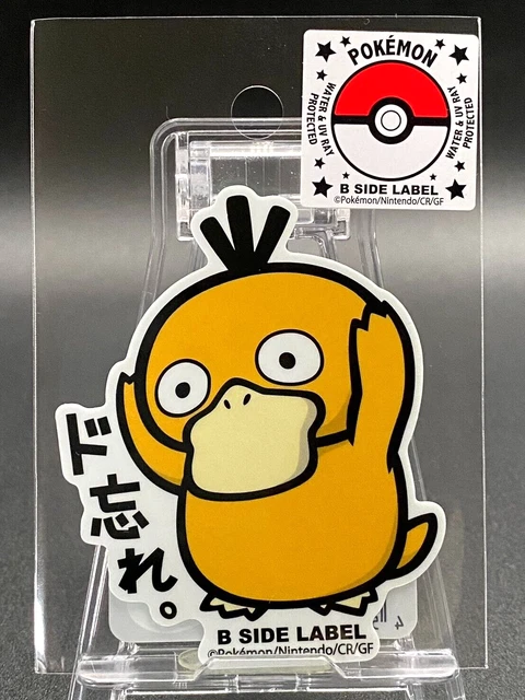 POKÉMON X B-SIDE Label Sticker Psyduck Water & UV protection JP LE $21. ...
