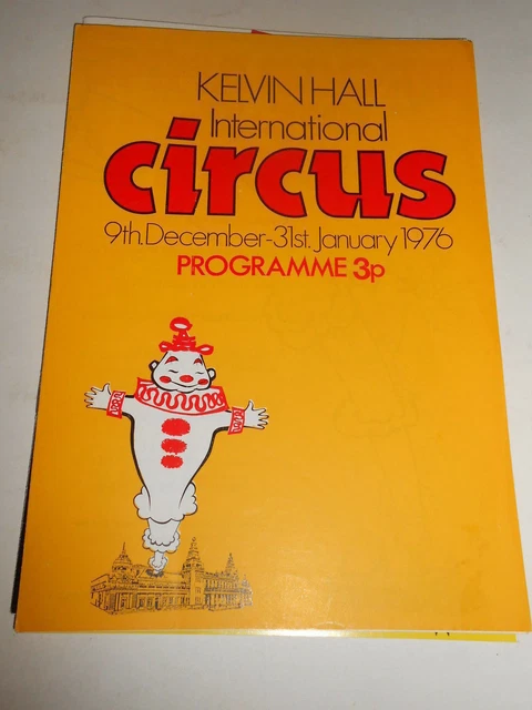 PETIT PROGRAMME CIRQUE/CIRCUS PROGRAM 1975/76 CIRCUS Kelvin Hall ...