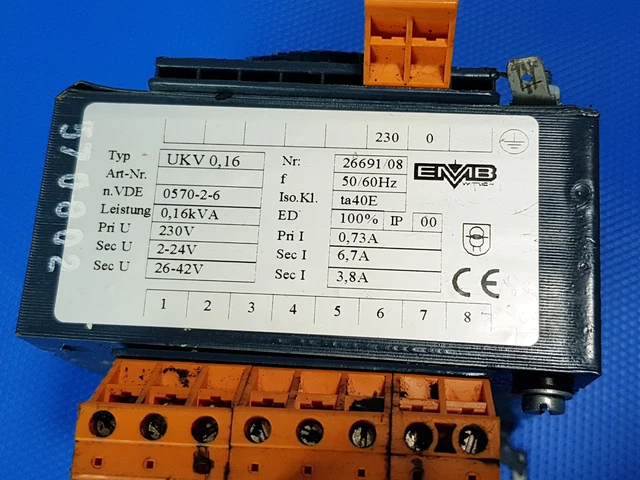 EMB UKV 0,16 Transformer Trafo Transformator Inkl. MwSt. EUR 42,00 ...
