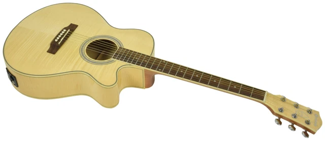 CHORD NATIVE FLAME Maple Acoustic Guitar With 4 Band EQ System & Built ...