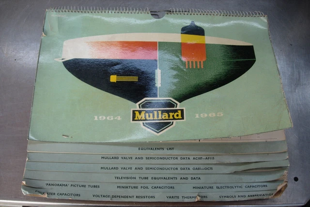 RARE 1964-65 MULLARD Valve & Semiconductor Chart Data Book £32.50 ...