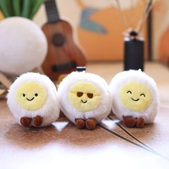 WATER BOILED EGG Plush Keychain Cute Animal Toy For Kids And Collectors ...