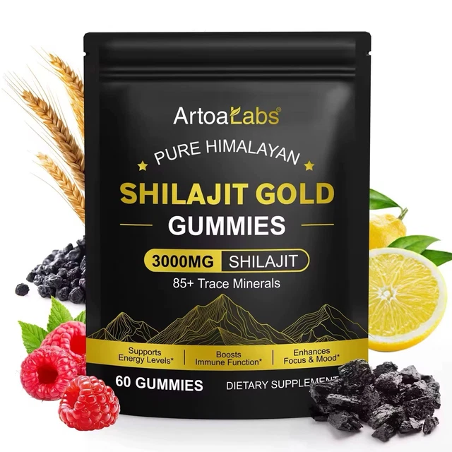 SHILAJIT GOLD GUMMIES 3000MG resin original himalayan shilajit 120 ...