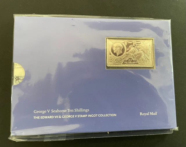 ROYAL MAIL HALLMARKED Silver Stamp Ingot. George V Seahorse 10/- £35.00 ...