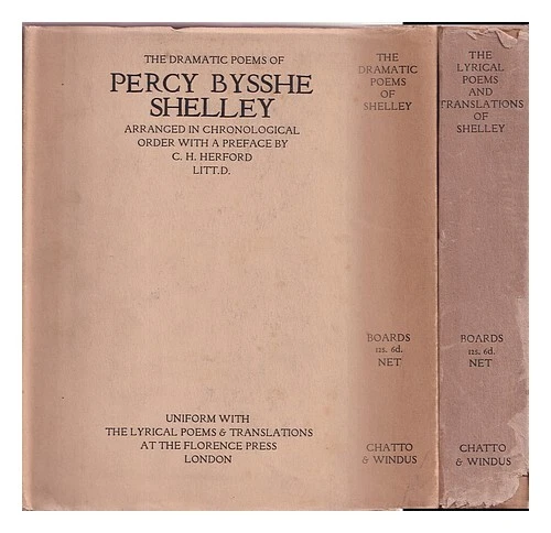 SHELLEY, PERCY BYSSHE (1792-1822) The dramatic poems of Percy Bysshe ...