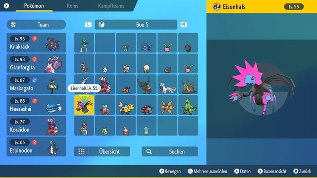 POKÉMON EISENHALS #385 Pokemon Karmesin Purpur Scarlet Violet Nintendo ...