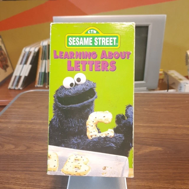 SESAME STREET LEARNING About Letters VHS Video Tape Rare VTG Cookie ...